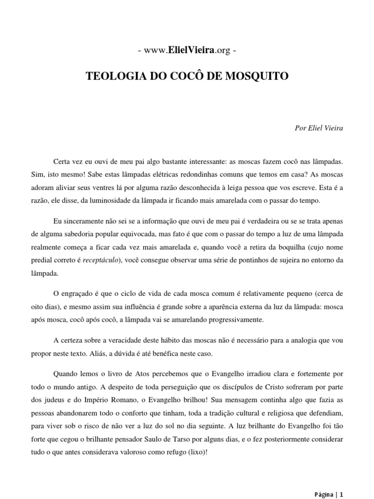 Teologia do Cocô de Mosquito | PDF | Tempo | Mosca