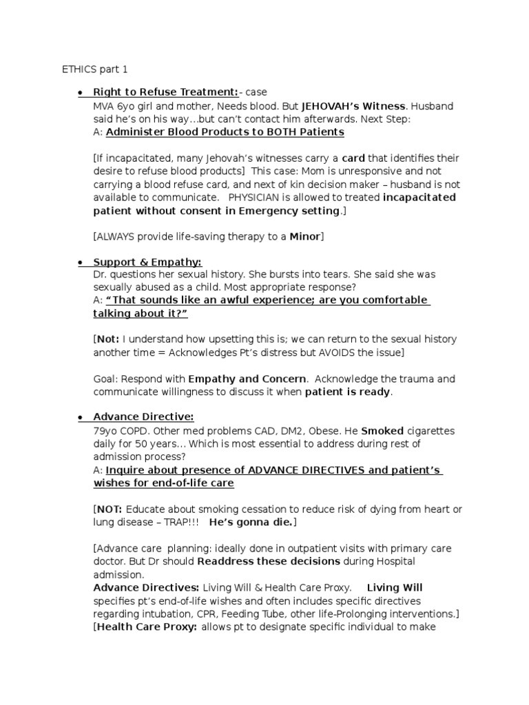 Right To Refuse Treatment:-Case | PDF | Informed Consent | Palliative Care