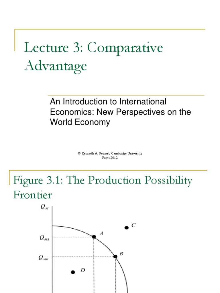 Lecture 3: Comparative Advantage: An Introduction To International ...