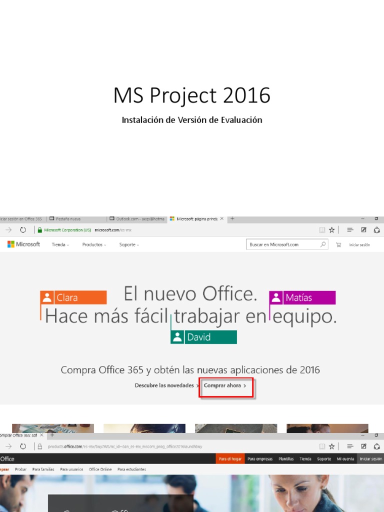 Instalación de MS Project 2016 Evaluación | PDF | Arte | Informática