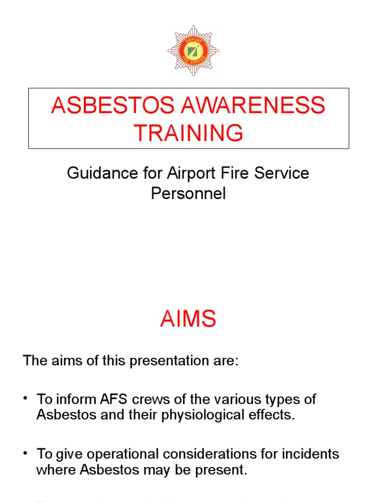 Asbestos Awareness Training for AFS | PDF | Asbestos | Personal ...
