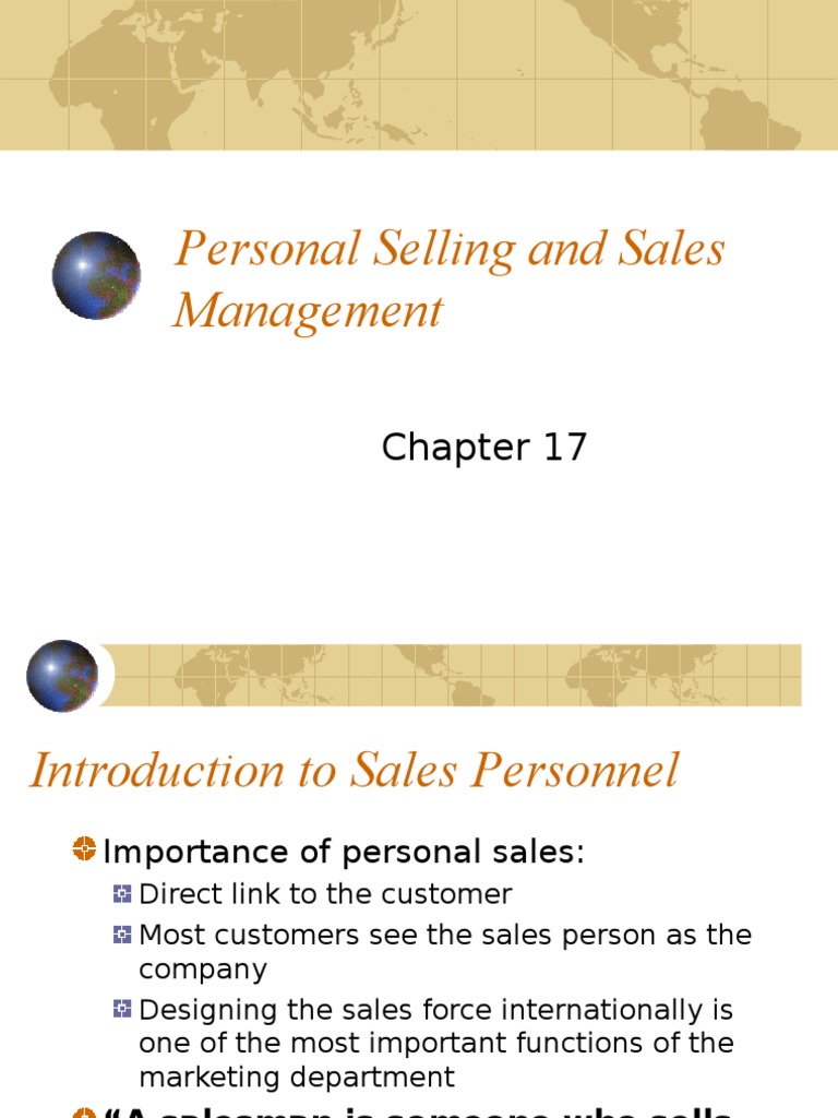 Personal Selling and Sales Management | PDF | Sales | Business