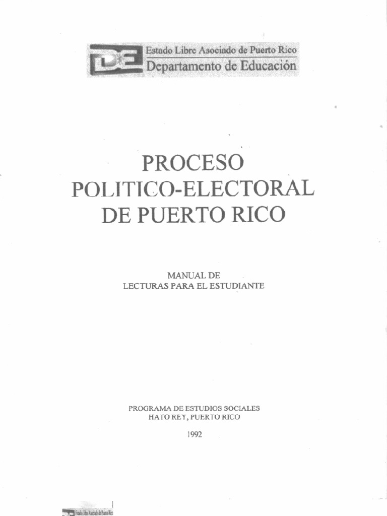 Proceso Político-Electoral de Puerto Rico | PDF