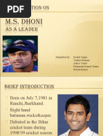 MS Dhoni Interview Questions and Answers | PDF | International Cricket ...