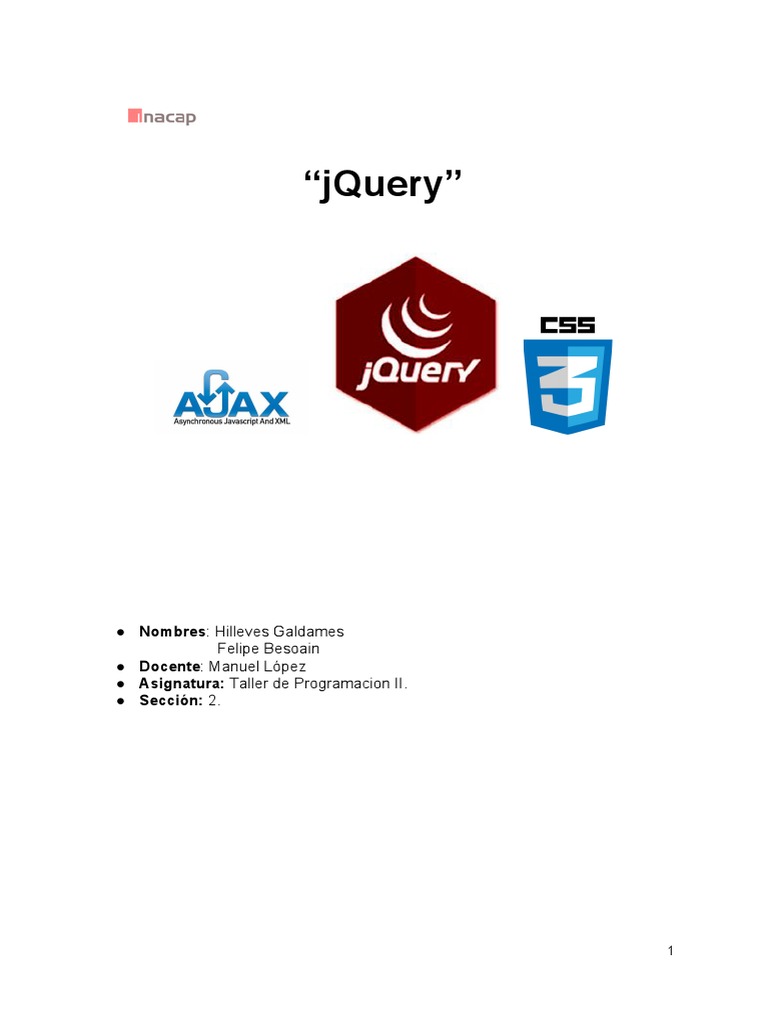 JQuery | Descargar gratis PDF | J Query | Hojas de estilo en cascada