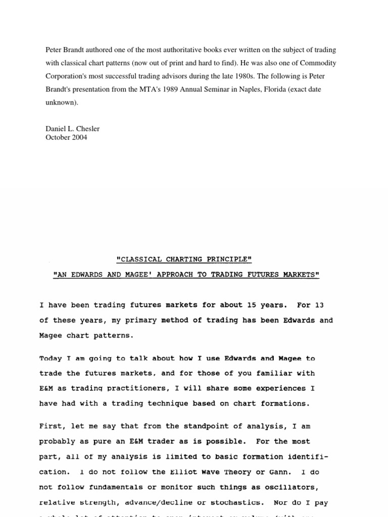 Peter Brandt MTA 1989 - Classical Charting Principle | PDF | Profit ...