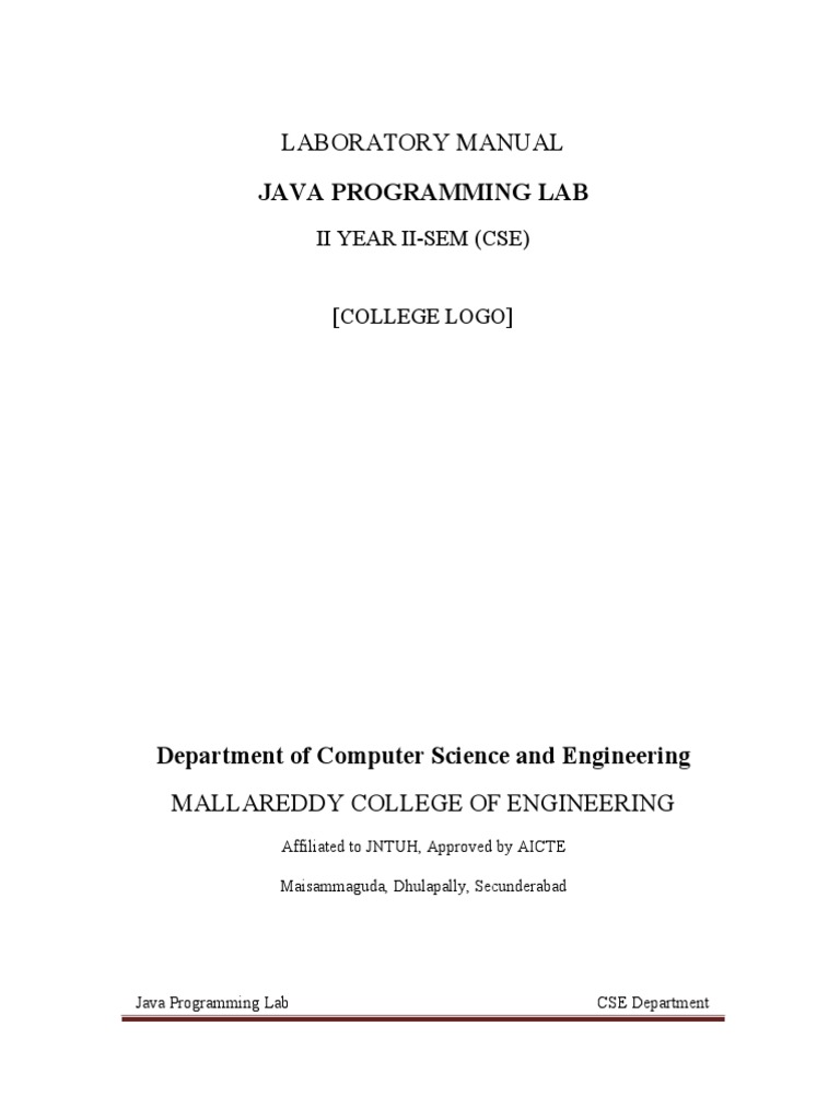 Javalab PDF | PDF | Computer Program | Programming