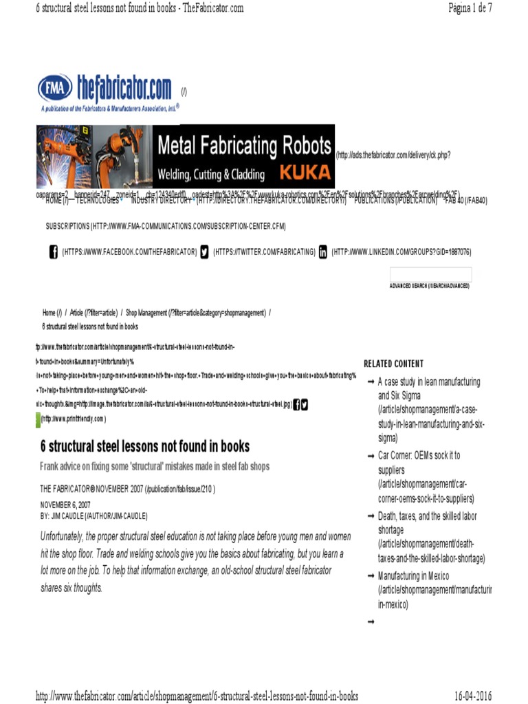 Structural Steel Lessons | PDF | Structural Steel | Metal Fabrication