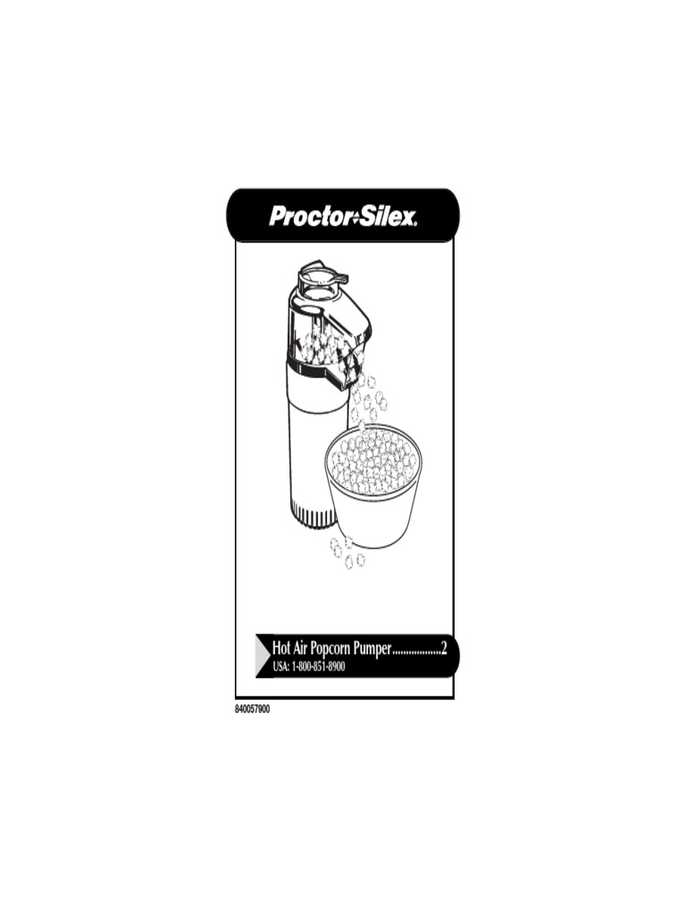 Hot Air Popcorn Pumper.................. 2 | PDF | Popcorn | Home Appliance