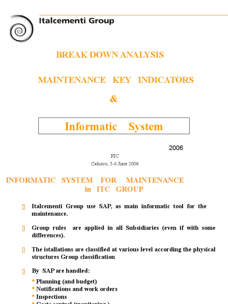 10-Breakdown Analysis, Key Indicators & Informatic System | PDF | Mill ...