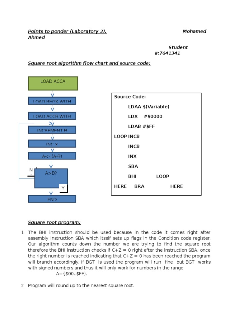 Points To Ponder (Laboratory 3) - Mohamed Ahmed Student #:7641341 ...