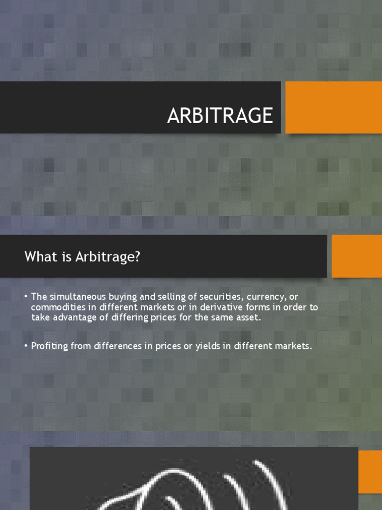 Arbitrage | PDF | Arbitrage | Exchange Rate