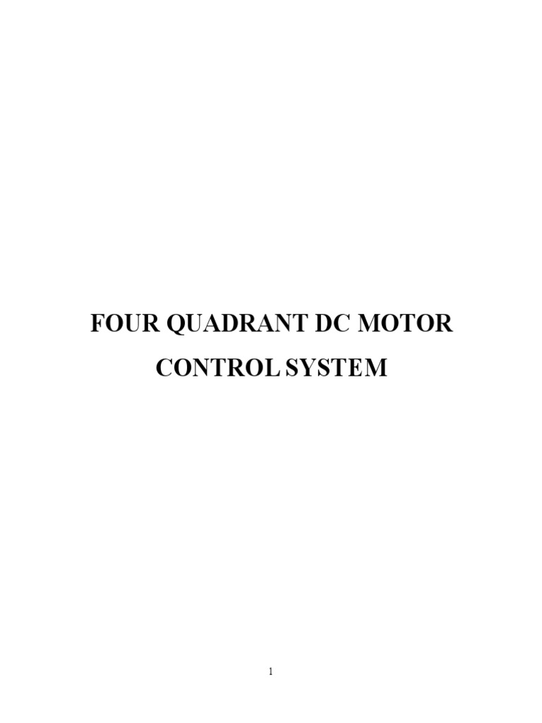 Four Quadrant DC Motor Control System | PDF | Microcontroller ...