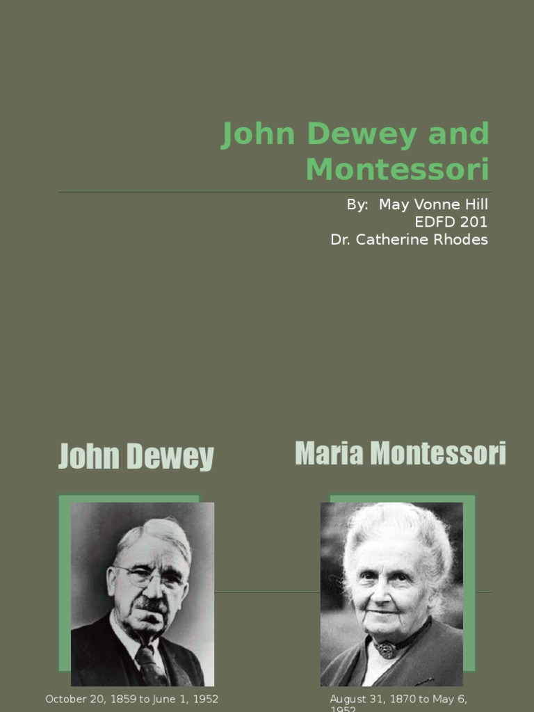 Dewey Montessori | John Dewey | Montessori Education
