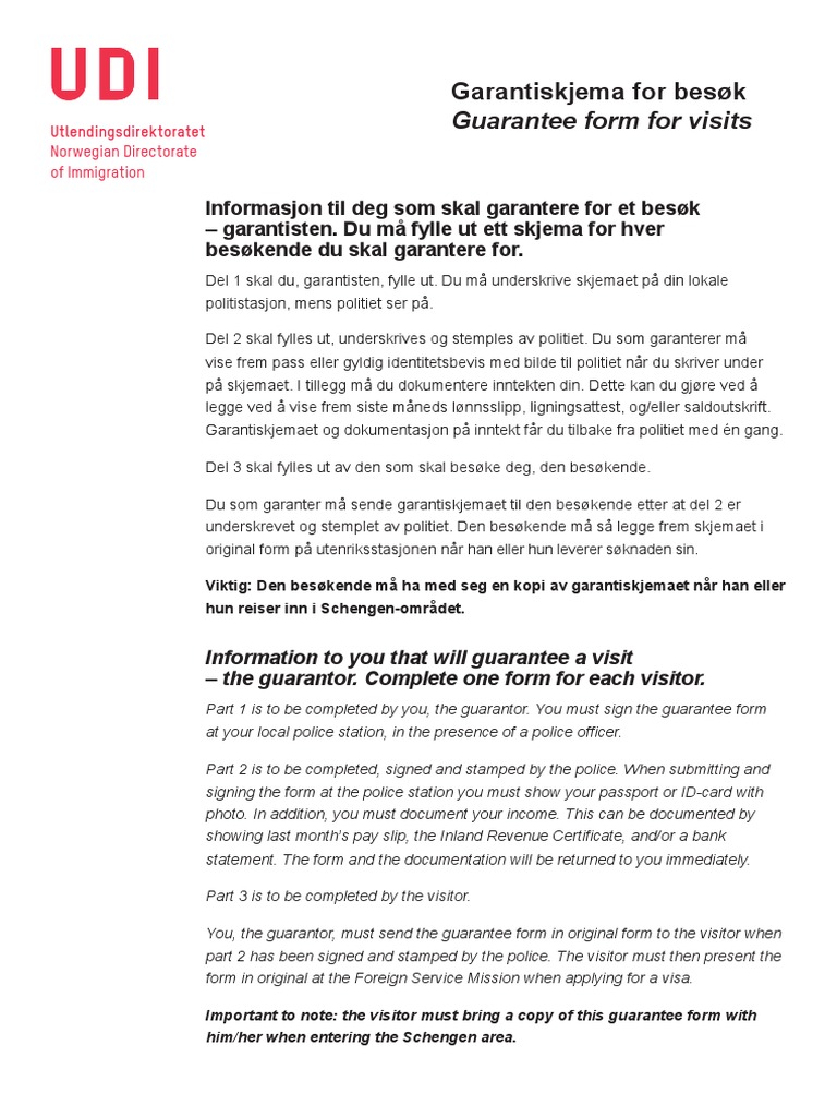 UDI Guarantee Form | PDF