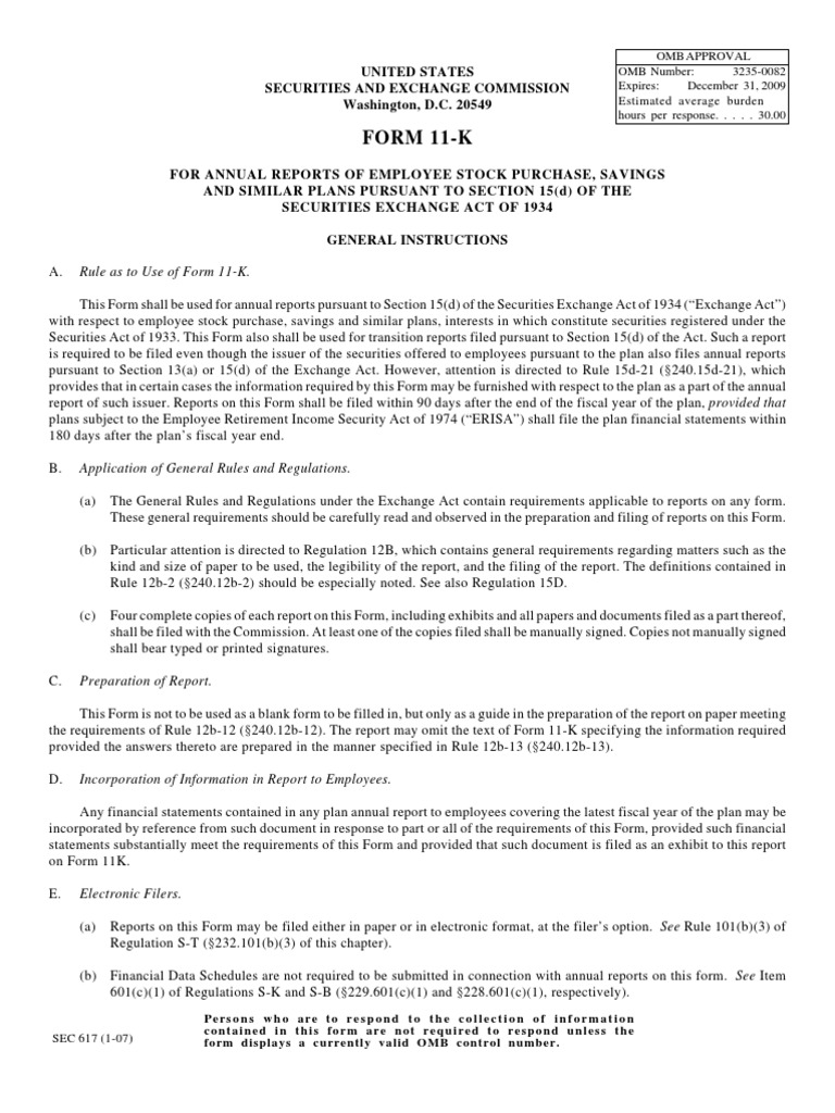 Securities and Exchange Commission (SEC) - Form11-K | PDF | Securities ...