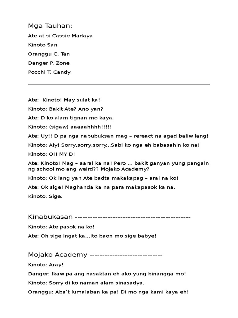 Dula-Dulaan (Grade 6) | PDF