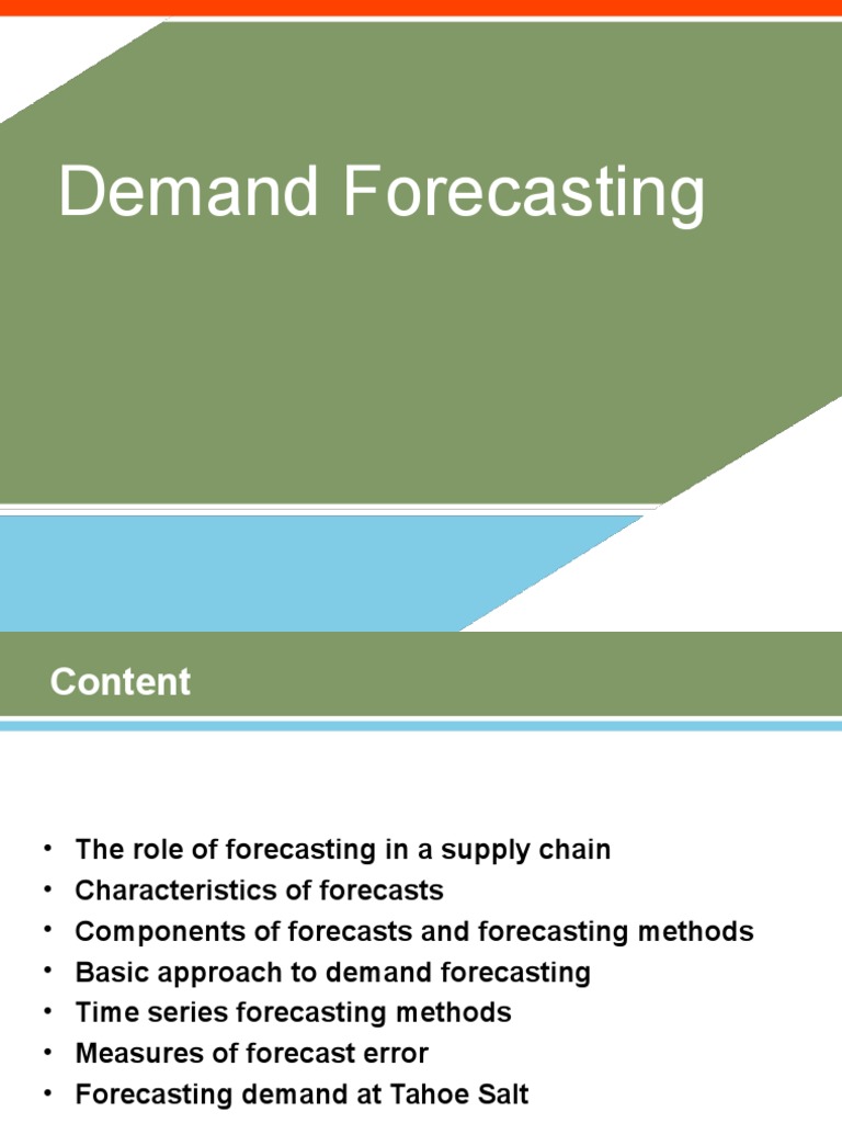 Demand Forecasting 3&4 | PDF | Forecasting | Moving Average