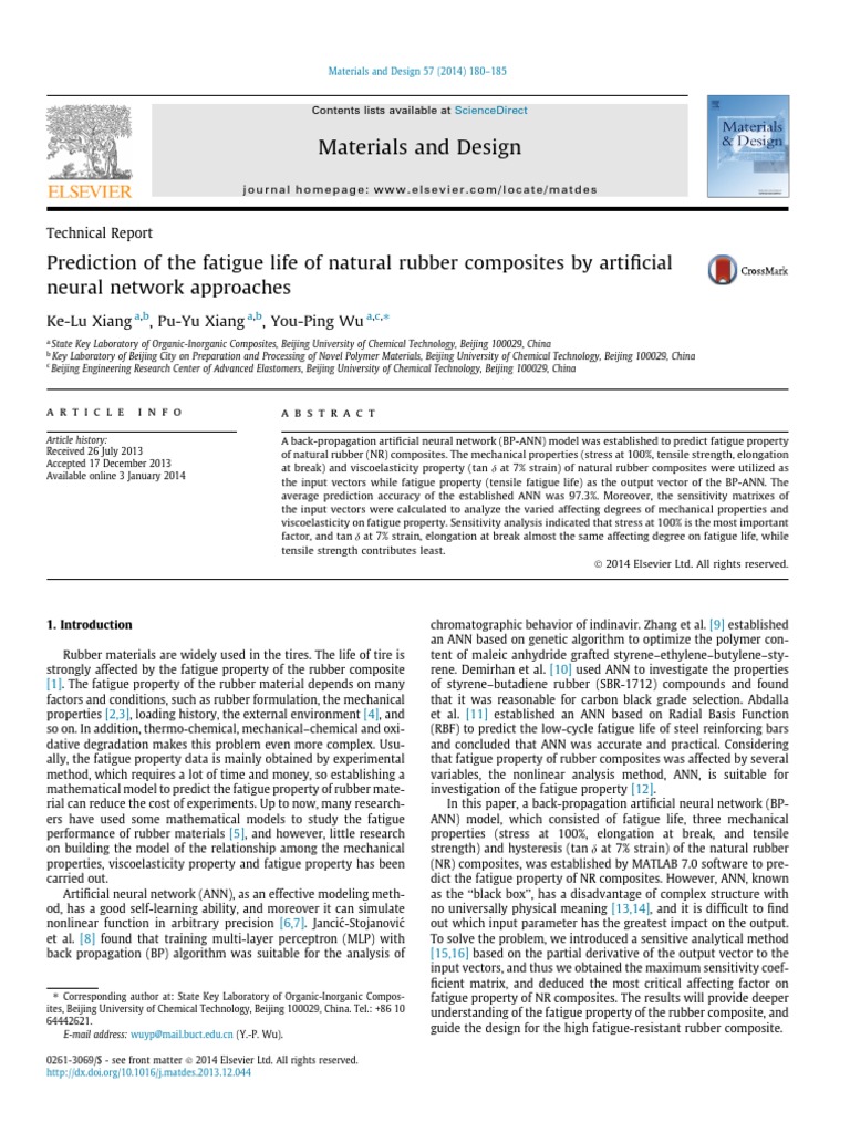 Predicting Fatigue Life of Rubber Composites | PDF | Fatigue (Material ...