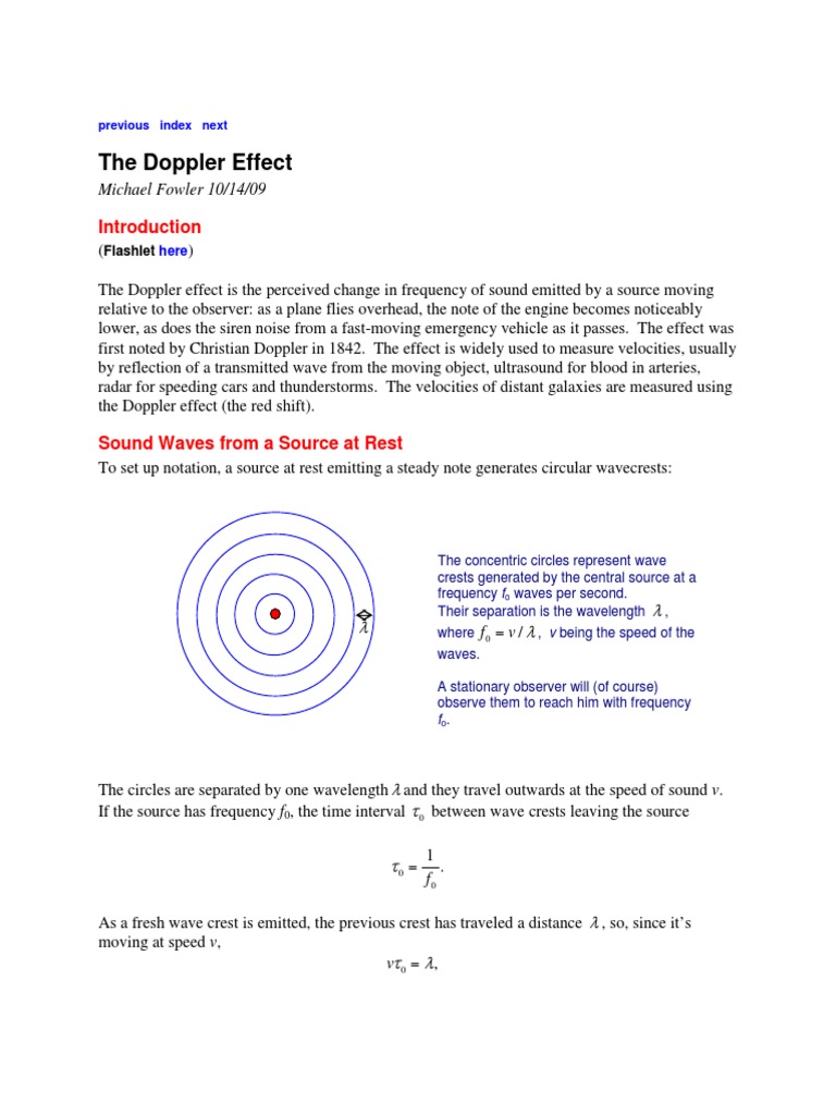 DopplerEffect PDF | PDF | Doppler Effect | Waves