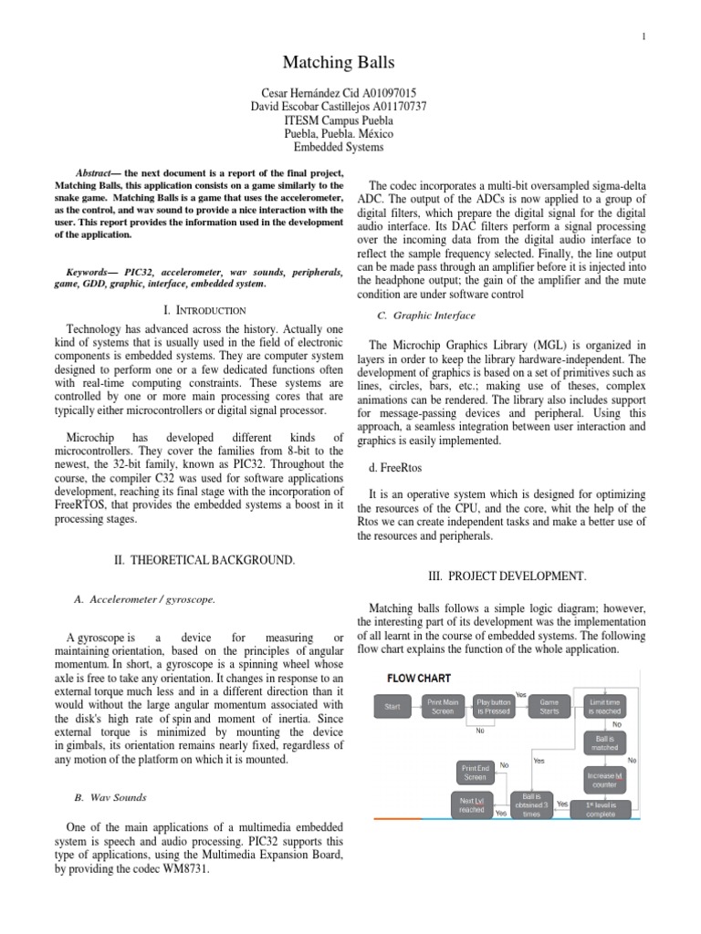 Matching Balls: Abstract - The Next Document Is A Report of The Final Project | PDF | Embedded ...