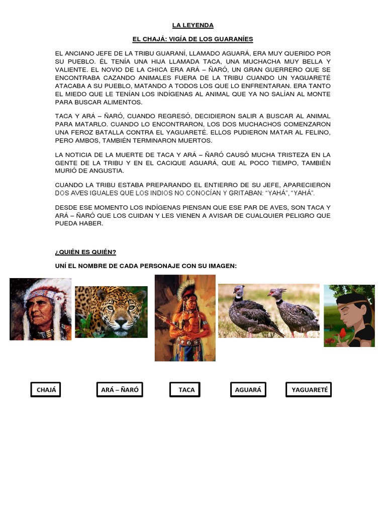 Leyenda del Chajá para Niños | PDF