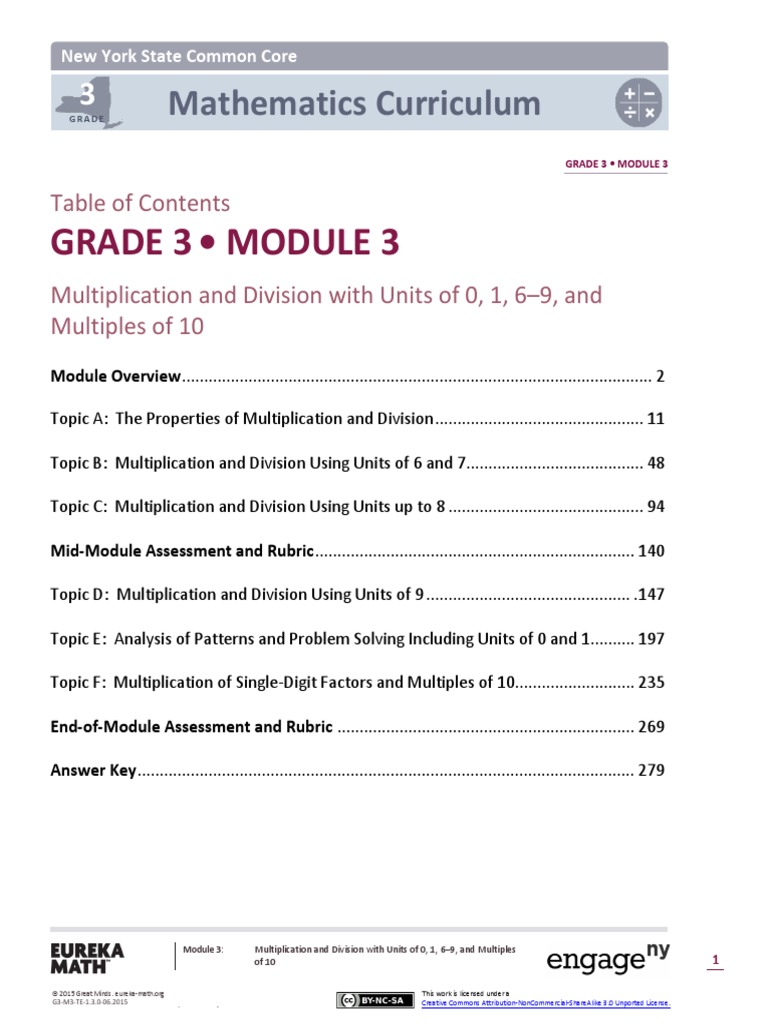 Math g3 m3 Full Module | PDF | Multiplication | Common Core State ...