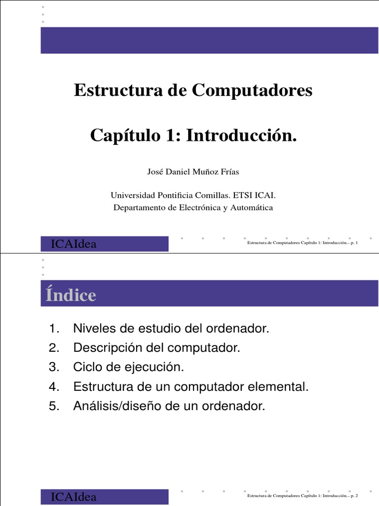 Capítulo 1 - Introducción - Departamento de Electrónica y Automática | PDF | Unidad Central de ...