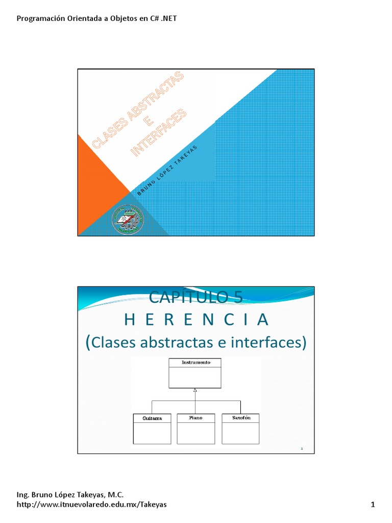 Herencia en C#: Clases abstractas, interfaces y su implementación | PDF | C Sharp (lenguaje de ...