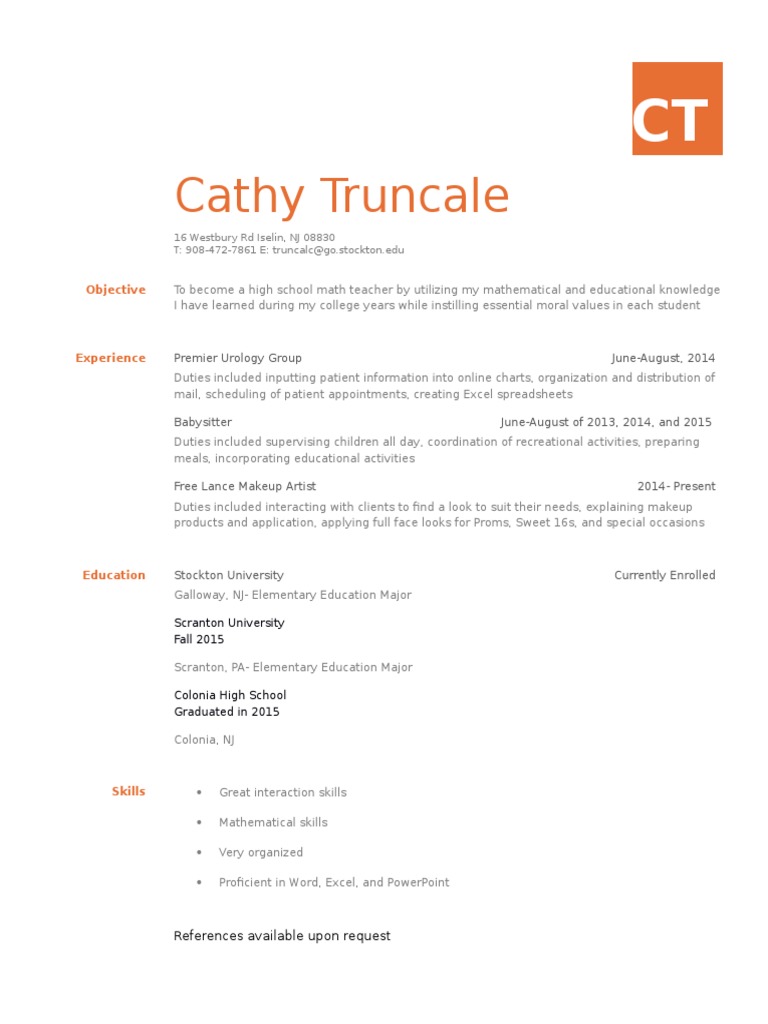 Cathy's Resume | PDF | Career & Growth | Wellness