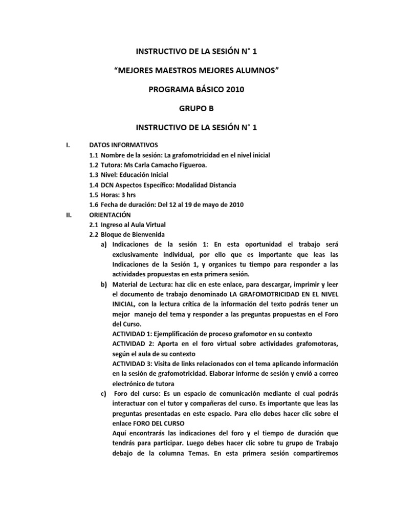 Modelo - Instructivo | Descargar gratis PDF | Foro de Internet | Cognición