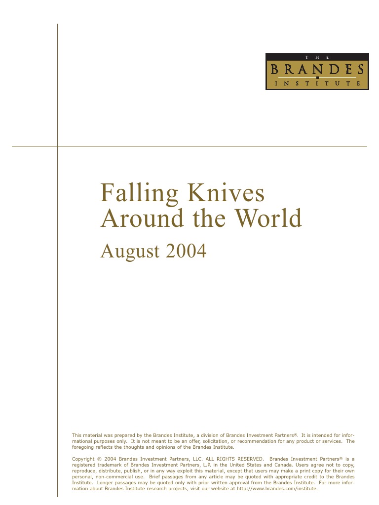 Falling Knives Around The World Paper - Brandes Institute | PDF ...