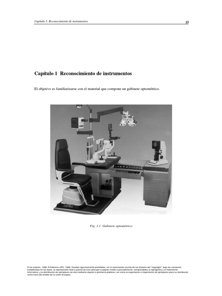 Instrumentos Optometría | PDF | Percepción visual | Lentes