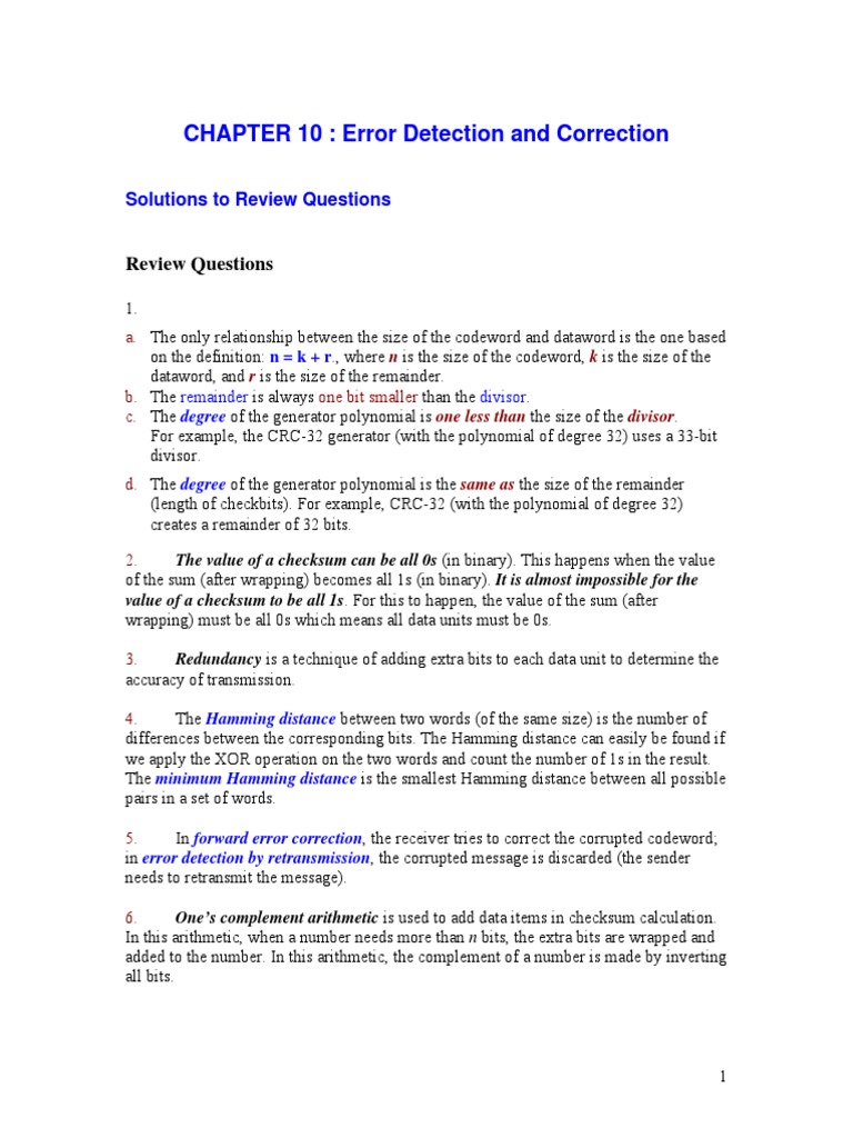 Solution Manual To Chapter 10 | PDF | Error Detection And Correction | Discrete Mathematics