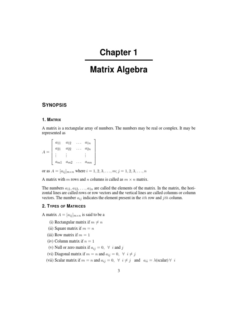 Engineering Mathematics For Gate Chapter1 | PDF | Matrix (Mathematics) | Determinant