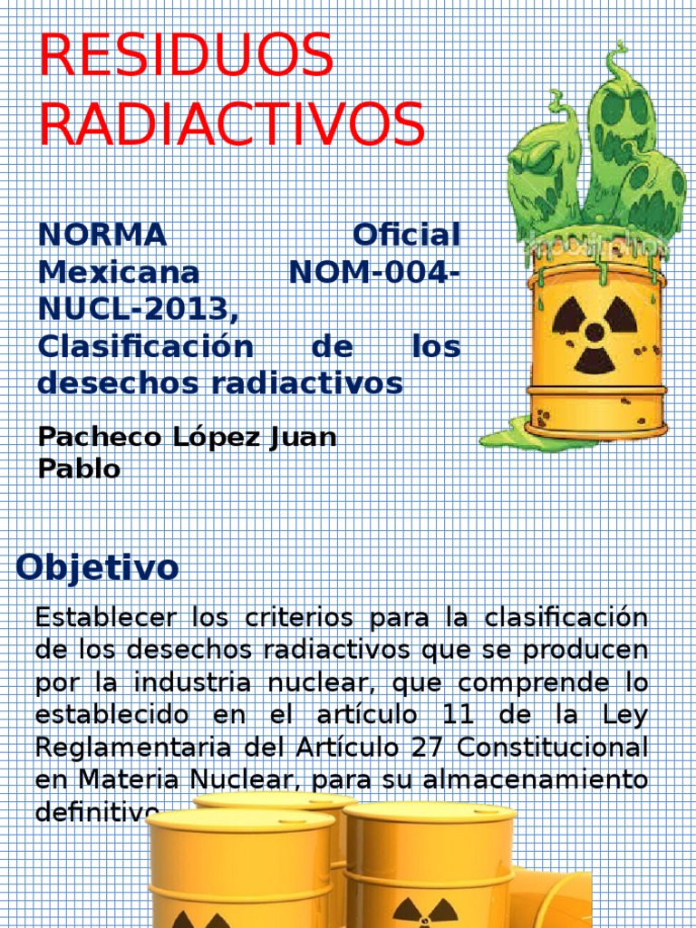 CLASIFICACIÓN DE LOS RESIDUOS RADIACTIVOS | Energía nuclear | Residuos ...