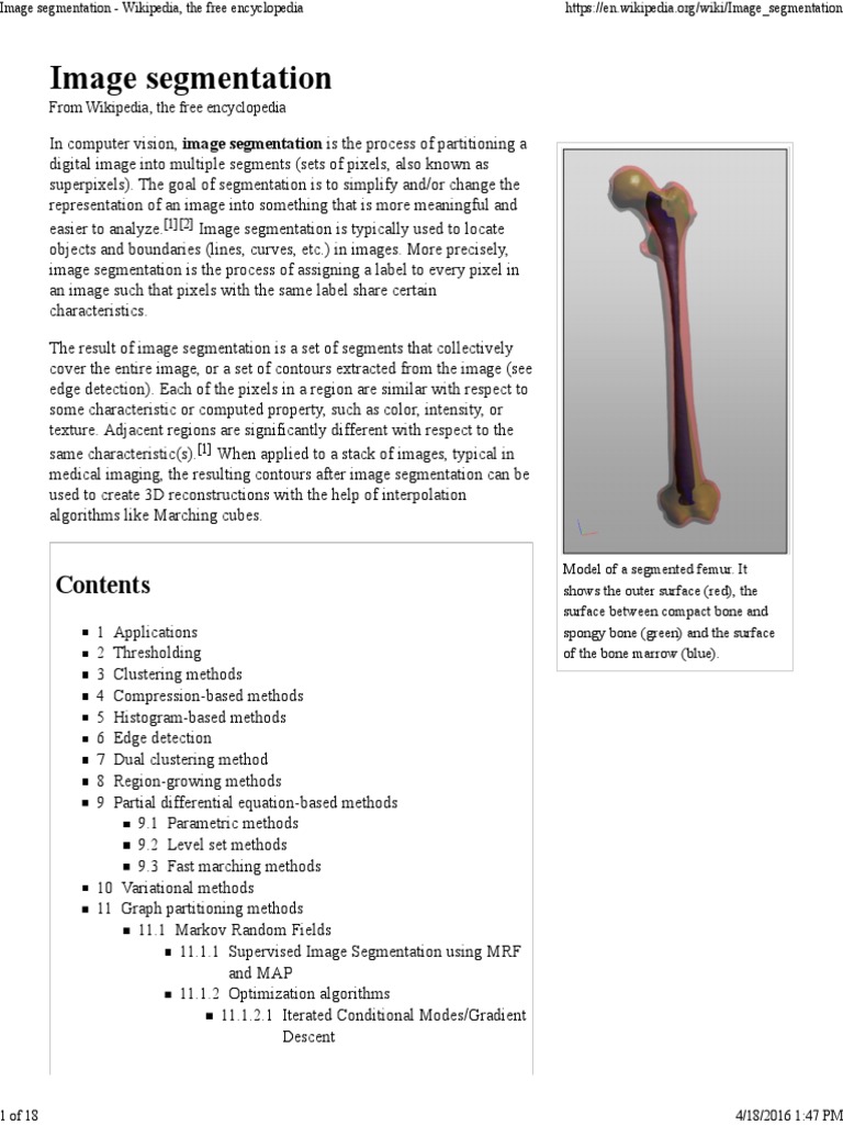 Image Segmentation | PDF | Image Segmentation | Areas Of Computer Science