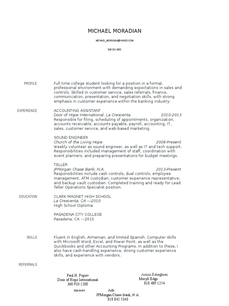 Mike Resume | PDF | Economies | Business