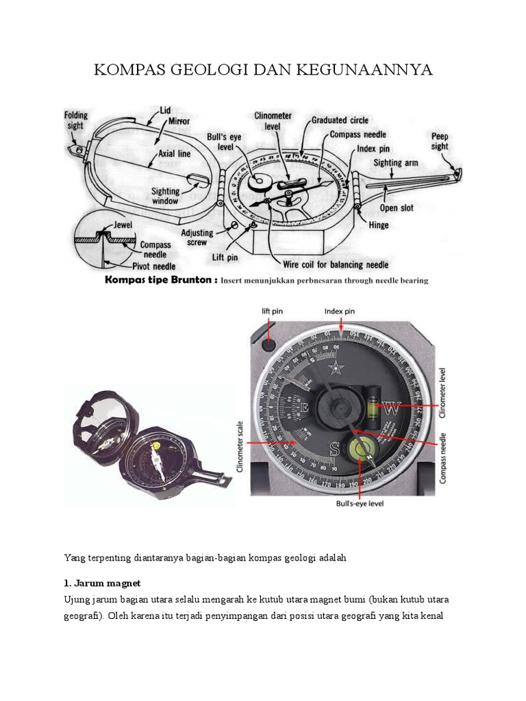 Kompas Geologi Dan Kegunaannya | PDF