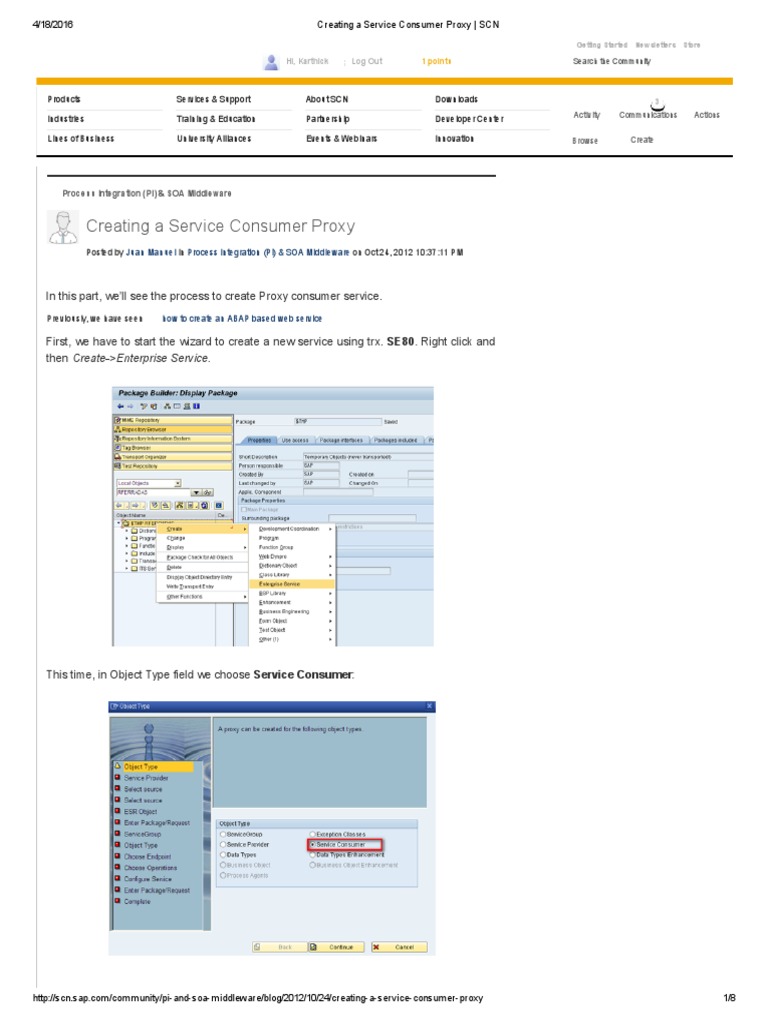 Creating A Service Consumer Proxy - SCN | PDF | Proxy Server | Port (Computer Networking)