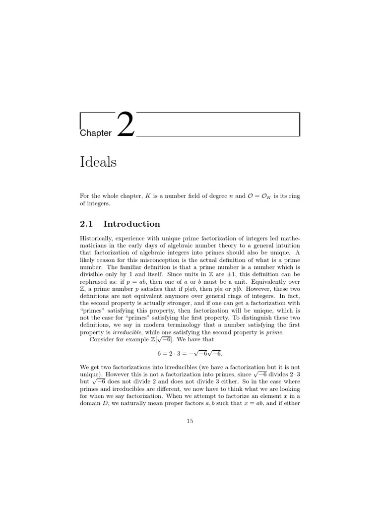 Antchap 2 | PDF | Ring (Mathematics) | Factorization