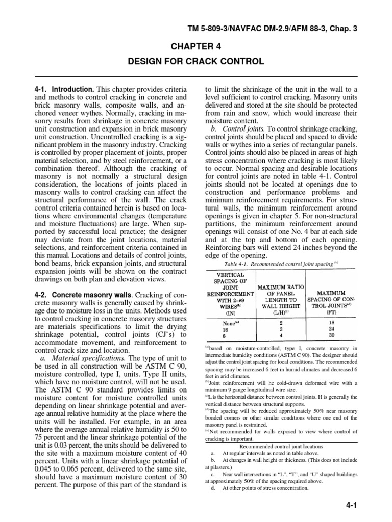 Design For Crack Control: B. Control Joints. To Control Shrinkage ...