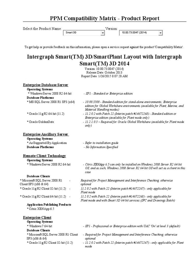PPM Compatibility Matrix | PDF | 64 Bit Computing | Windows Server 2008