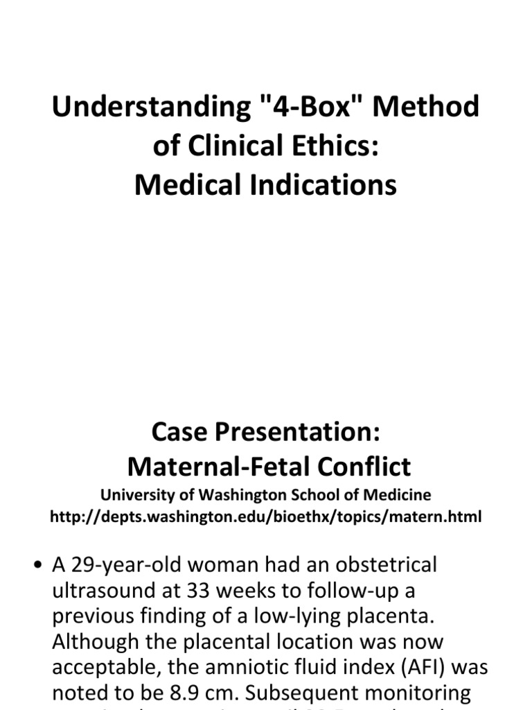 The 4-Box Method of Clinical Ethics-Prof Hakimi | PDF | Medical Ethics ...