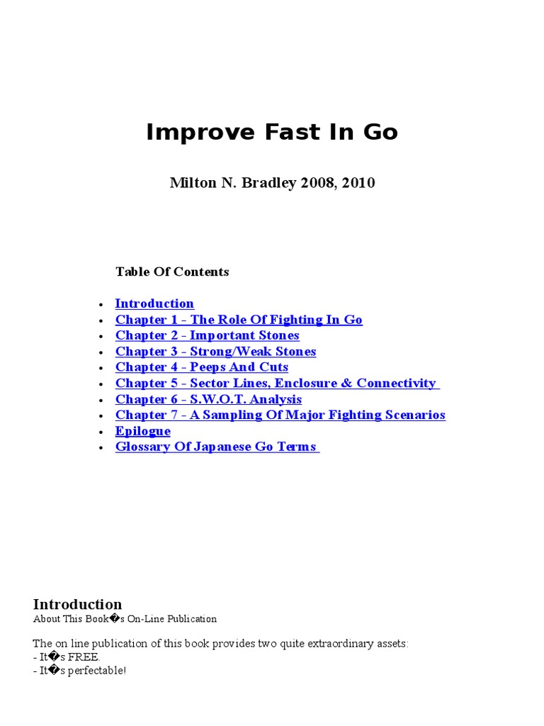 Improve Fast in Go | PDF | Cognition | Sports