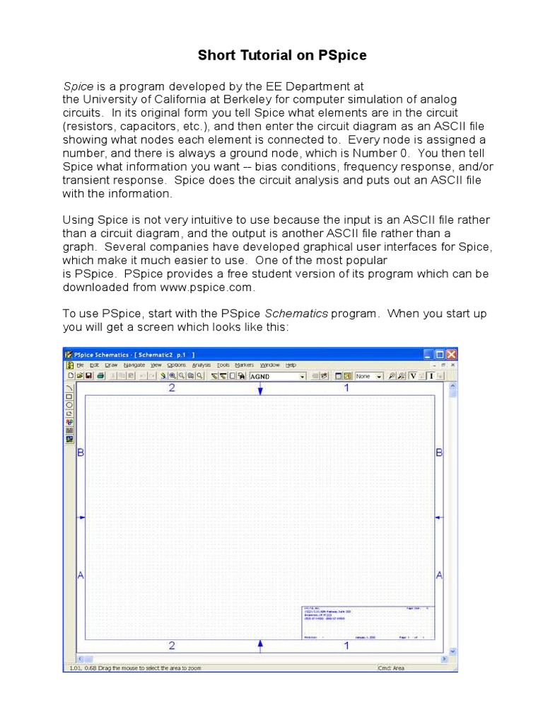 Short Tutorial On PSpice | PDF | Spice | Mosfet