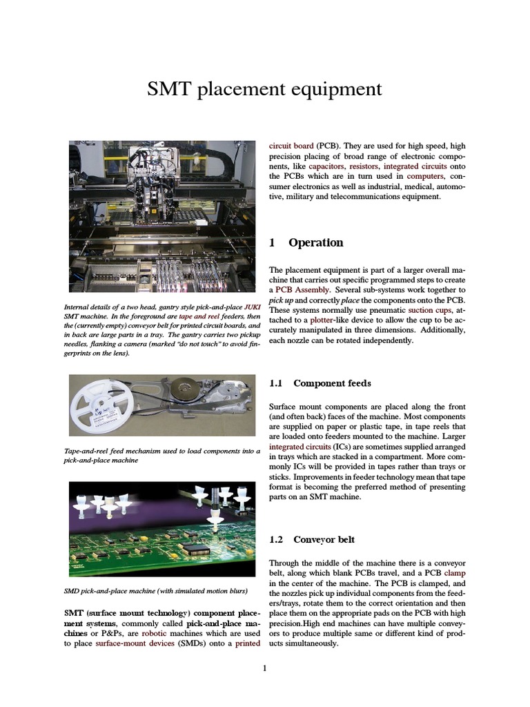 SMT Placement Equipment | PDF | Electrical Engineering | Manufactured Goods