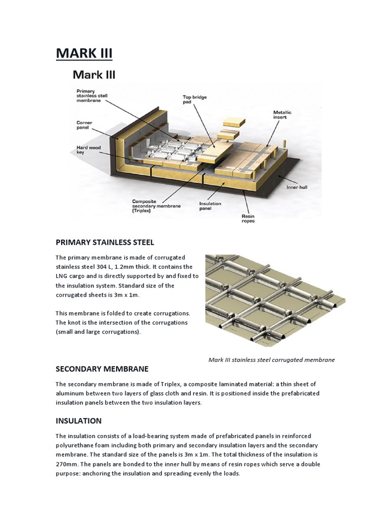 Mark III LNG Tanks | PDF | Thermal Insulation | Fiberglass