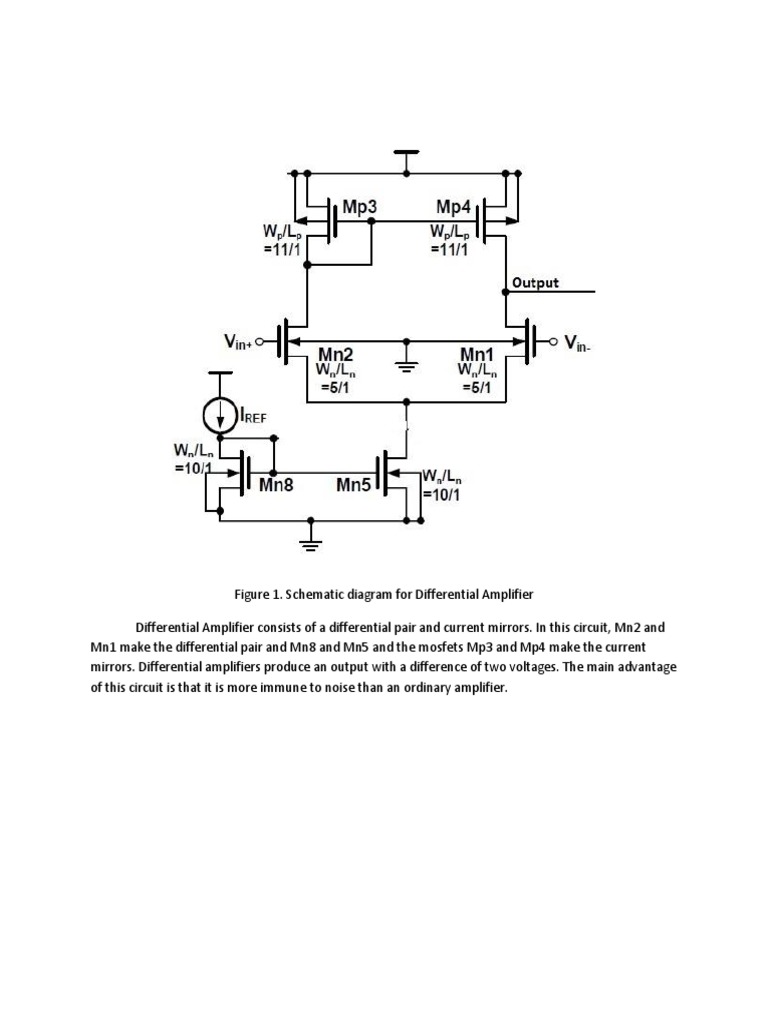 Schematic and Layout Design of a Differential Amplifier Circuit | PDF ...