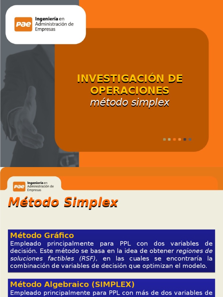 Metodo Simplex | PDF | Programación lineal | Objetos matemáticos